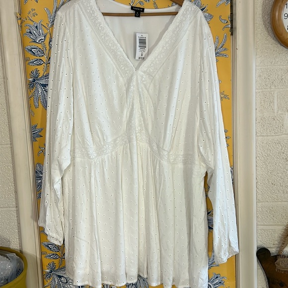 torrid | Tops | Nwt Torrid 5x Babydoll Eyelet Top Cloud Dancergorgeous ...